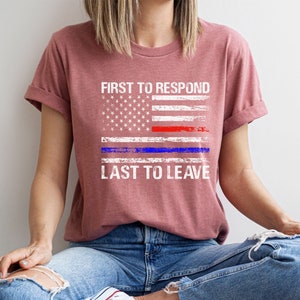 Support Law Enforcement Shirt, First Responder Tshirt, American Flag ...
