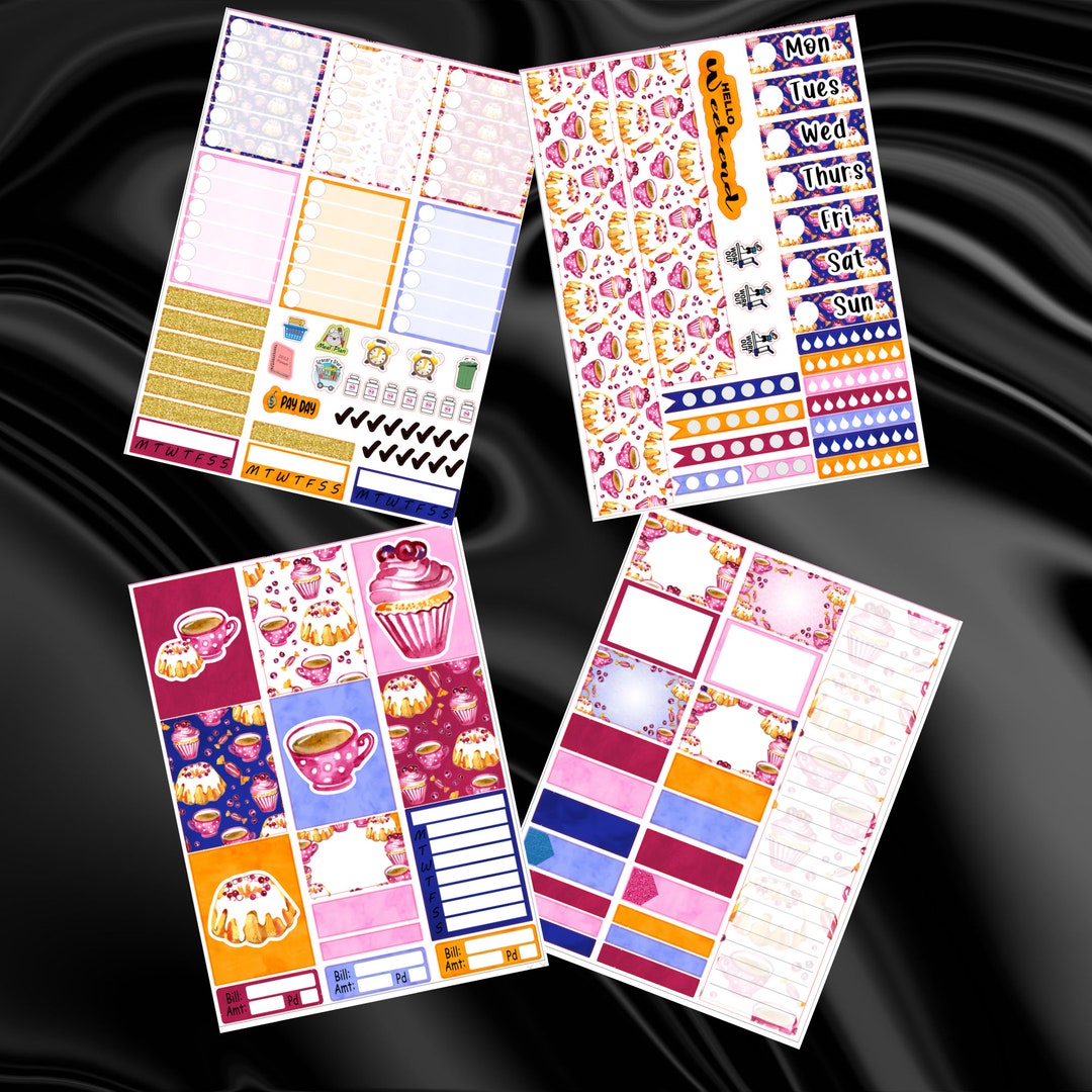 Planner Stickers Cranberry Cake Weekly Fits Erin Condren - Etsy