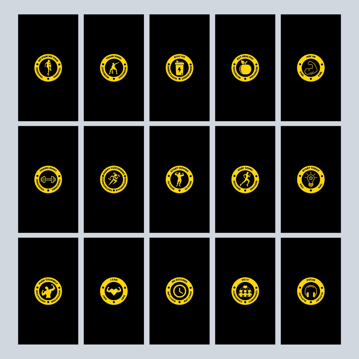 Fitness Gym Instagram Highlight Cover Instagram Highlight Icons IG ...