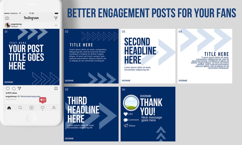 Instagram Carousel Post Template Canva Templates Social Media Posts ...