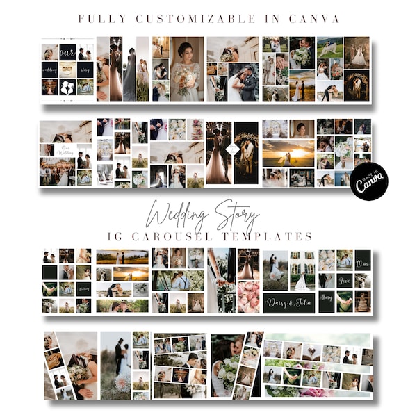 Wedding Carousel Template Instagram Post - Etsy