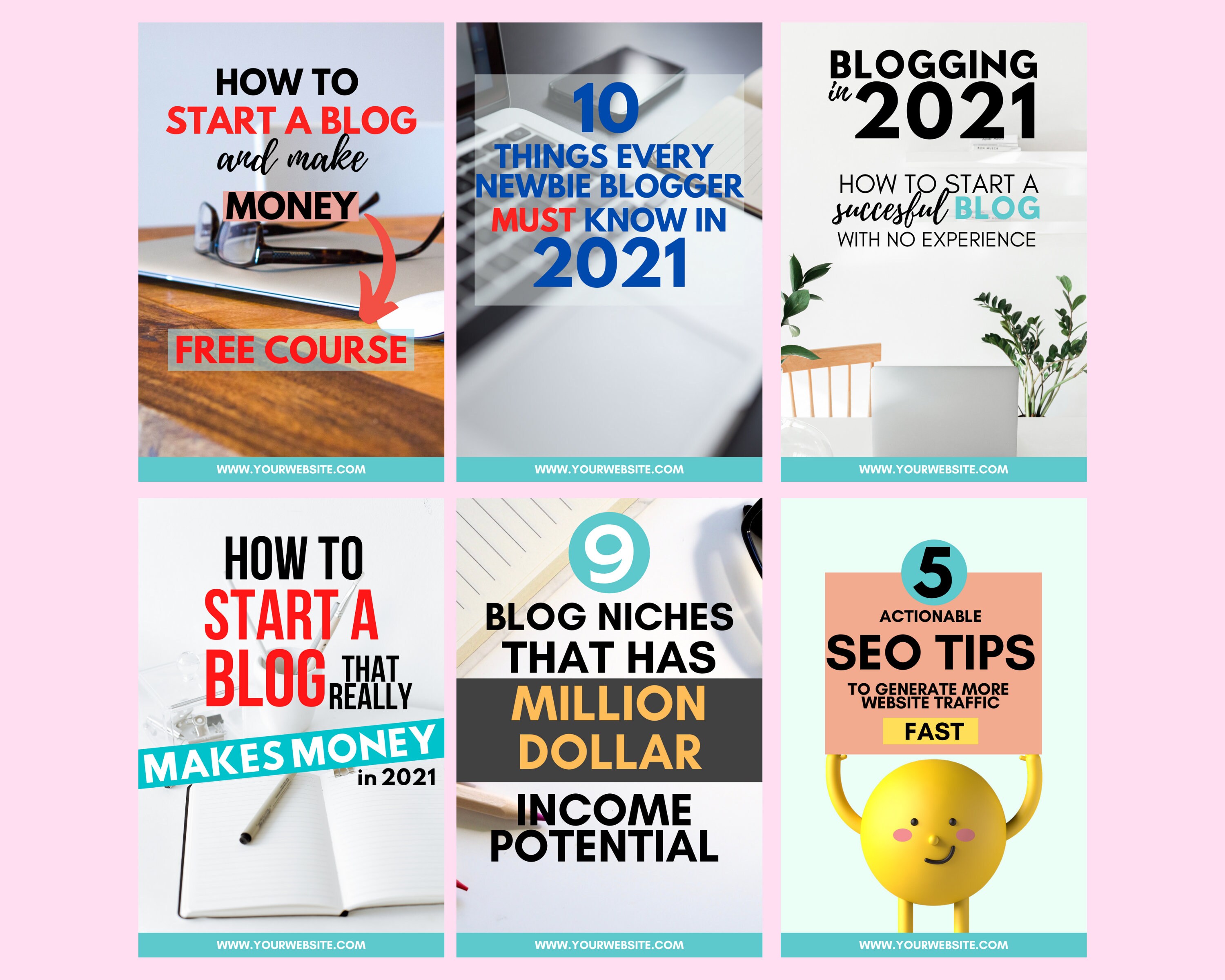 30 Pinterest Templates for Canva Canva Templates for Bloggers Pinterest ...