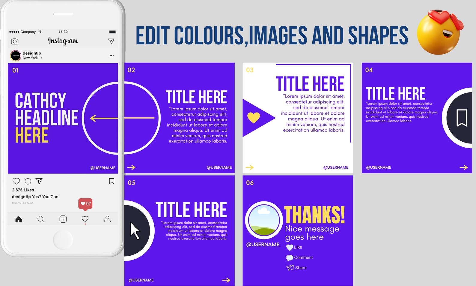 Instagram Carousel Post Template Canva Templates Social Media Posts ...