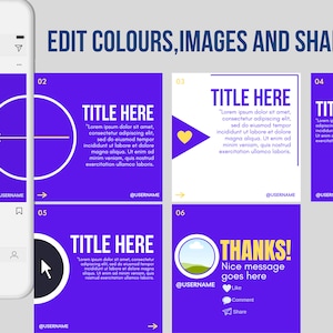 Instagram Carousel Post Template Canva Templates Social Media Posts ...