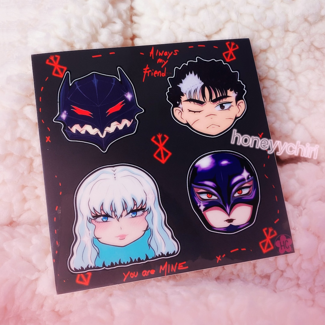 Mini Berserker Anime Manga Stickers 4 Pack Cell Phone - Etsy