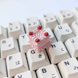 Cherry Cake Dessert Artisan Keycap | Cute Miniature Food Key for Cherry ...