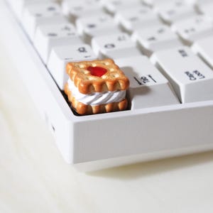 Jelly Cream Cookie Artisan Keycap | Cute Miniature Dessert Food Key for ...