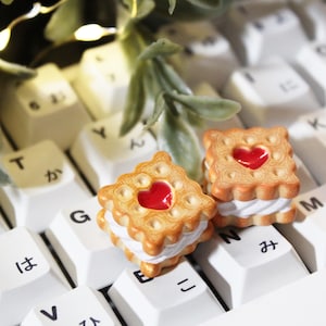 Jelly Cream Cookie Artisan Keycap | Cute Miniature Dessert Food Key for ...