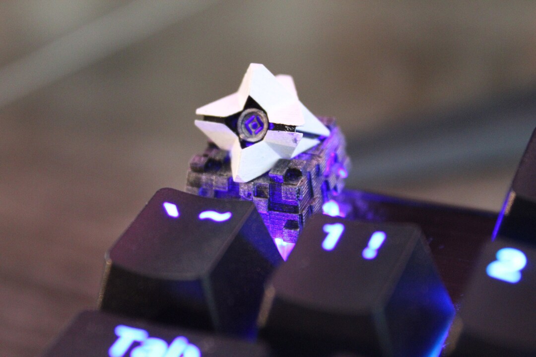Little Light Ghost Artisan Keycap Backlit RGB Key for Cherry Mx ...