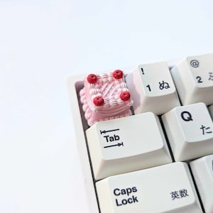 Cherry Cake Dessert Artisan Keycap | Cute Miniature Food Key for Cherry ...