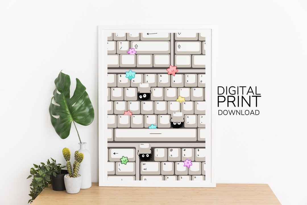Dust Sprite Mechanical Keyboard Digital Art Print - Etsy UK