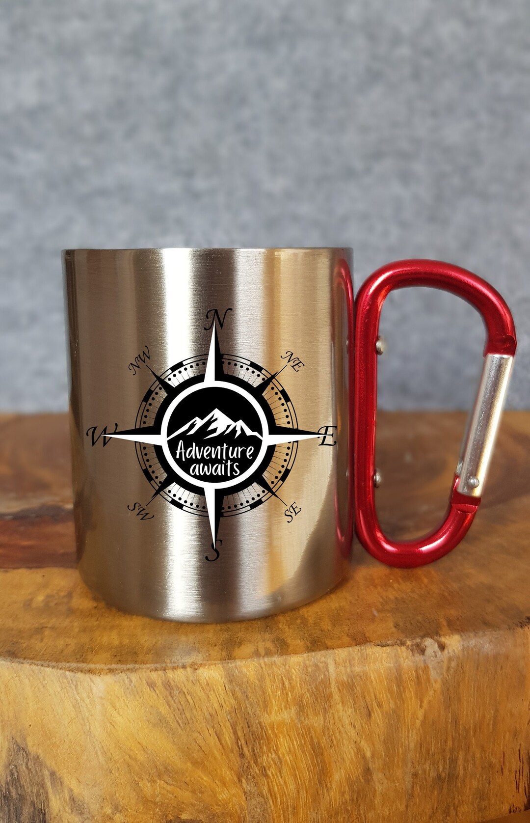 Customizable Stainless Steel Cup - Adventure Awaits - Gift - Travel ...