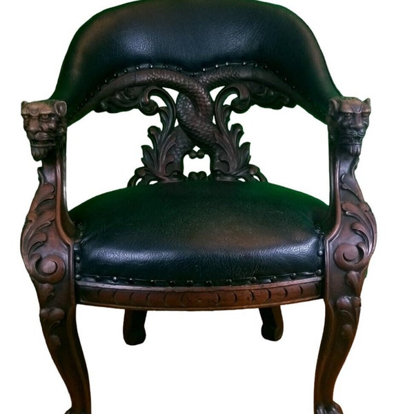 Carved Dragon Chair - Etsy