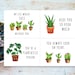 Cute Plant Pun Cards, Printable Valentines Day Card, Plant Lover Card ...