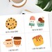 Friendship Food Pun Printable Cards, Tough Cookie, I Like You A Latte ...
