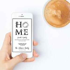 Minimal Moving House Announcement, Modern New Home Moving Electronic ...