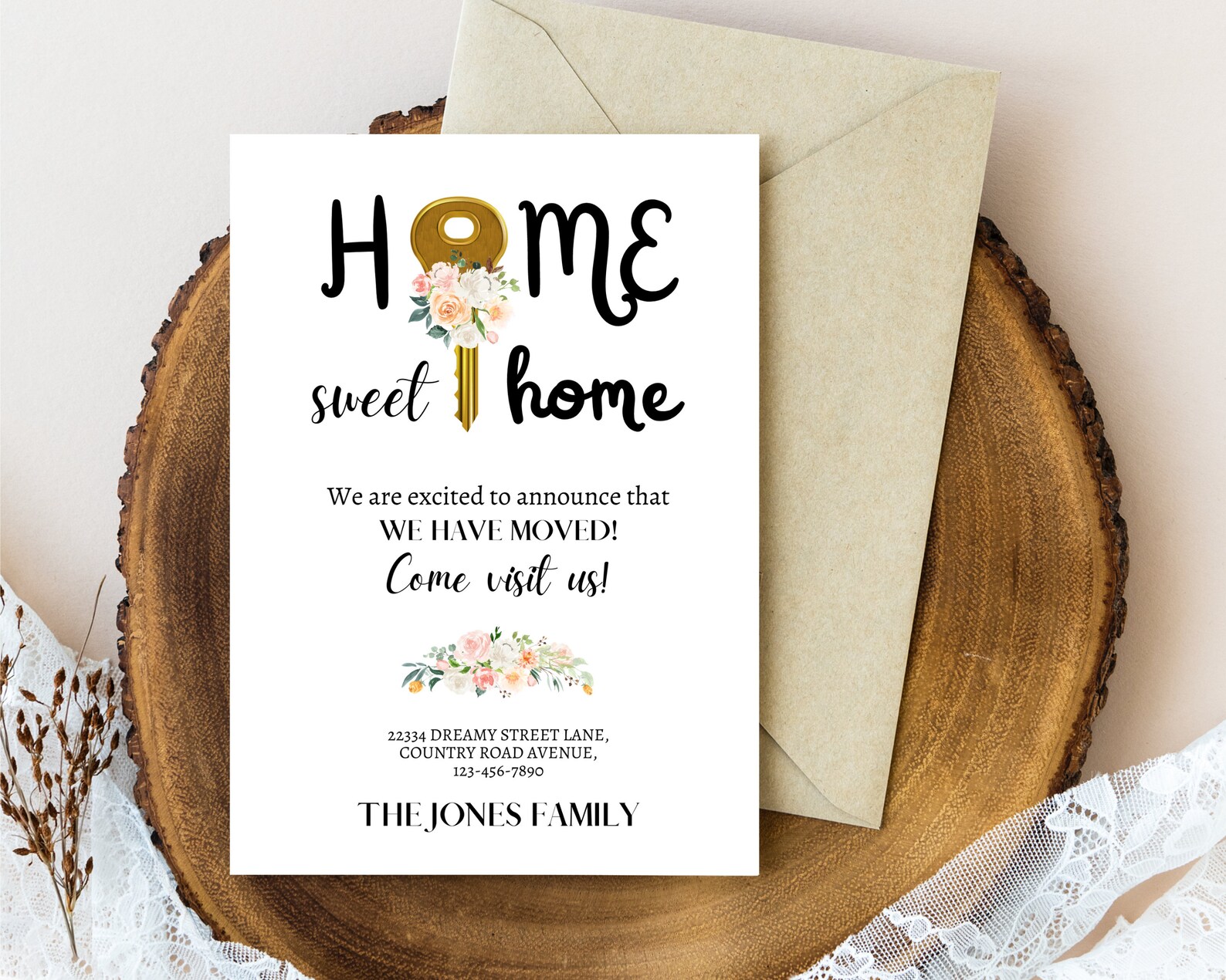 New Home Address Moving Announcement, Moving Editable Electronic ...