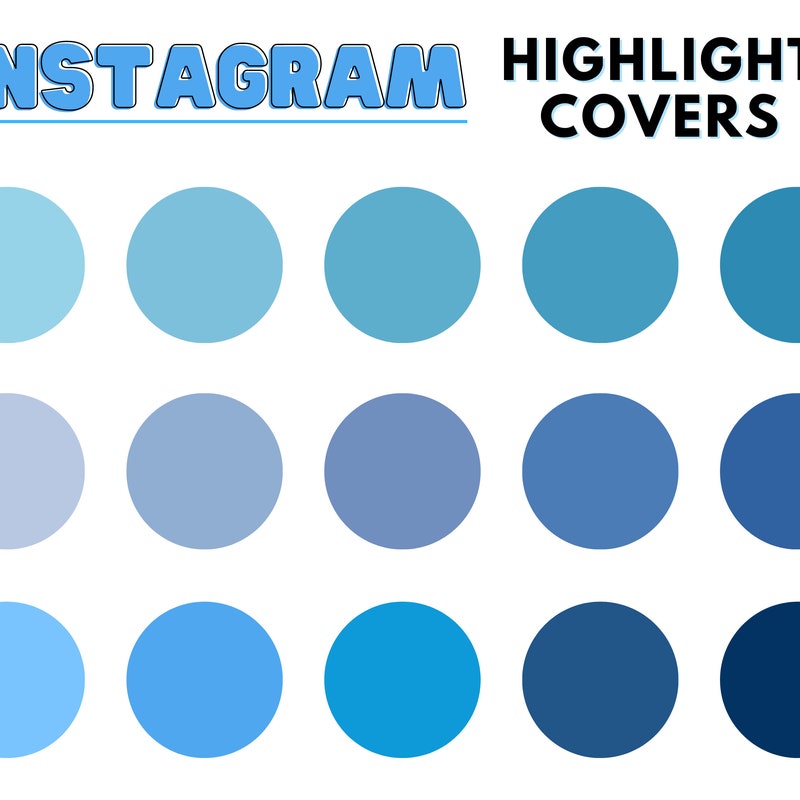 Blue Instagram Icons - Etsy