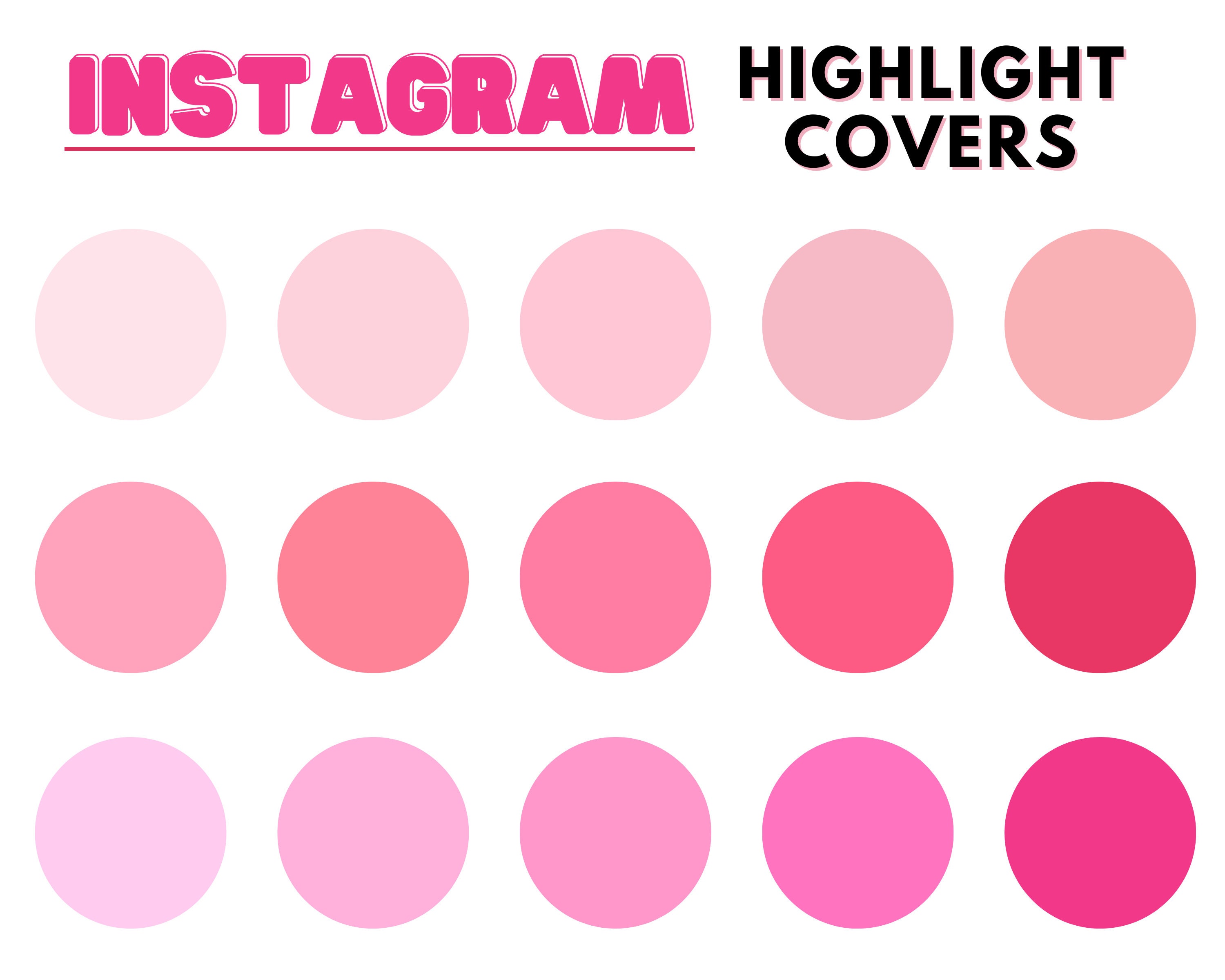 Pink Instagram Highlight Covers, Editable Highlight Icons, Shades of ...