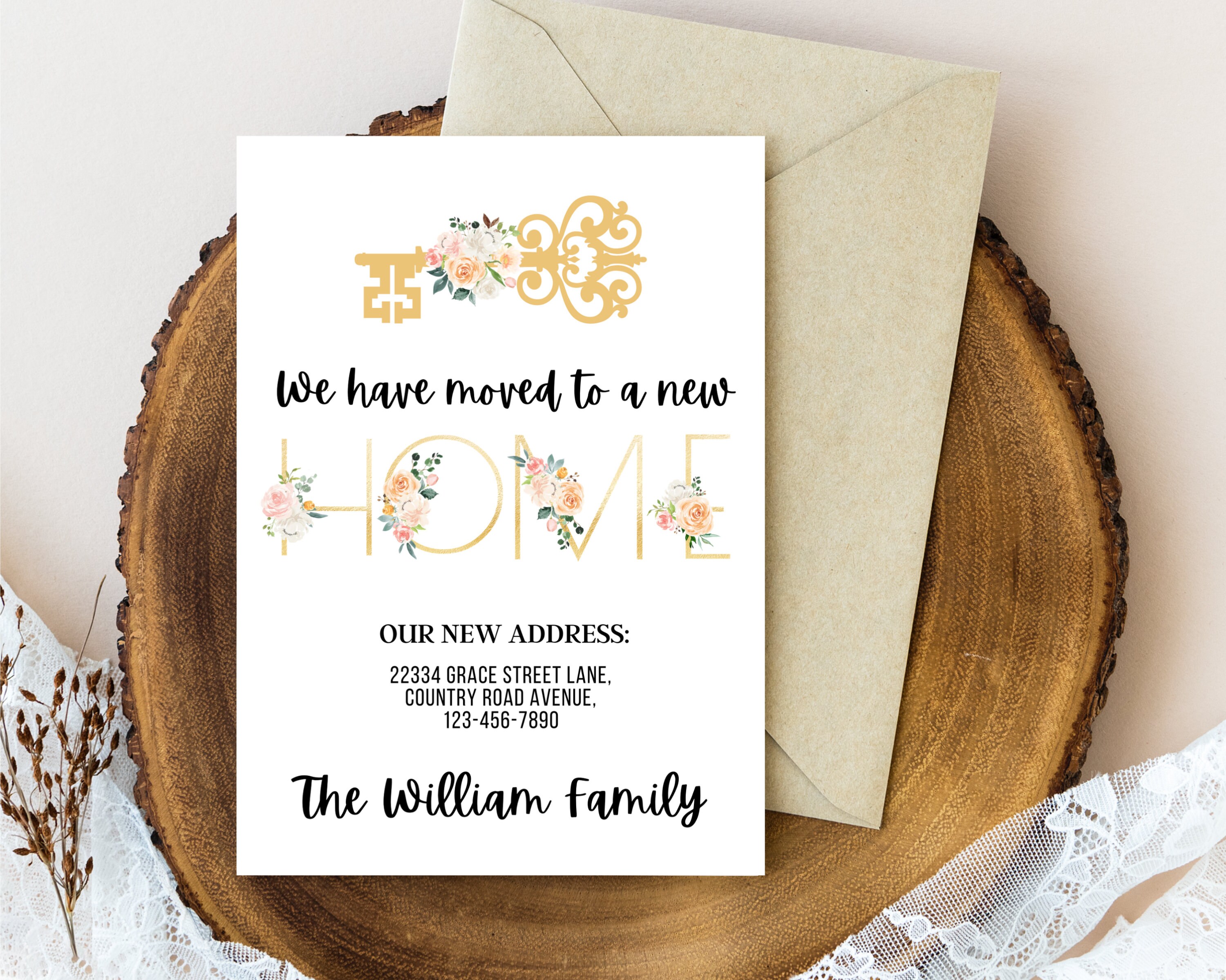 Moving Announcement Electronic Card Printable Address - Etsy