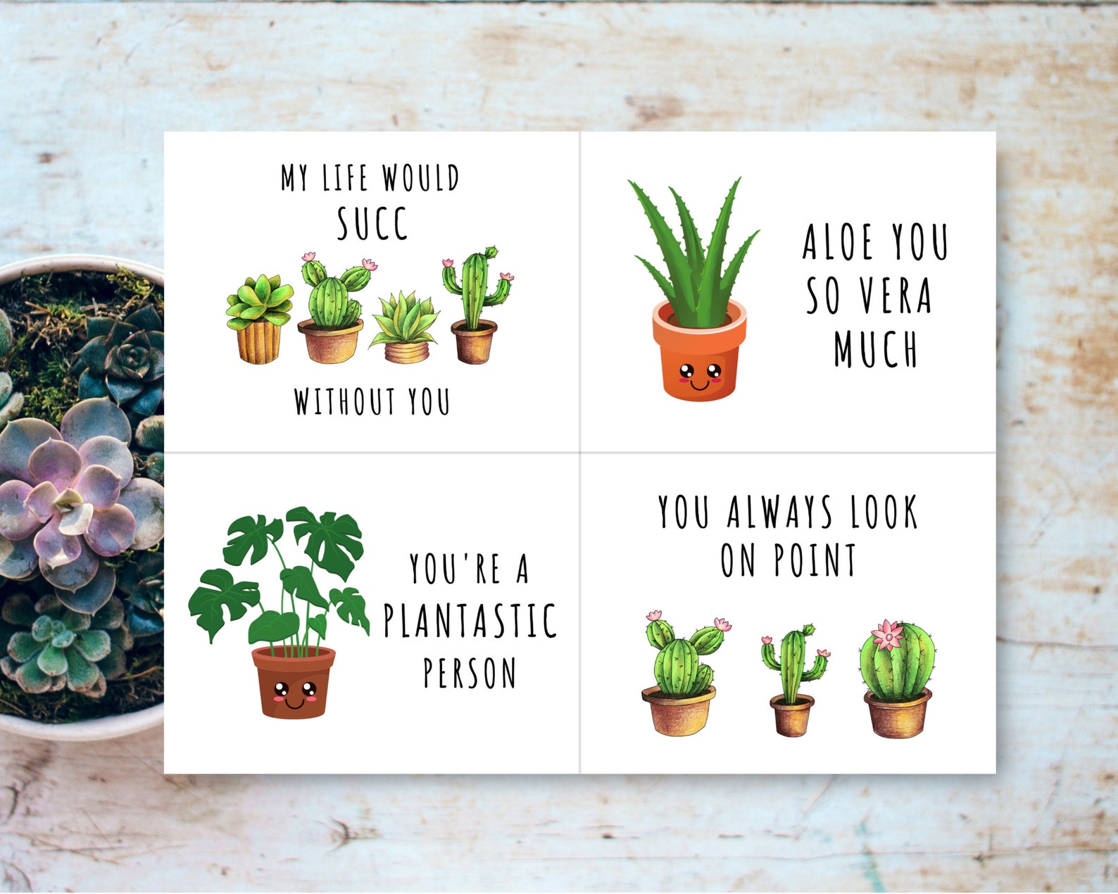 Cute Plant Pun Cards, Printable Valentines Day Card, Plant Lover Card ...