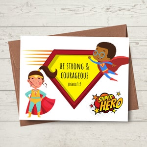 Superhero Bible Verses for Kids, Printable Bible Verse Cards, Christian ...