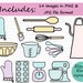 Baking Clipart Bundle - Bakery Clip Art, Cooking PNG, Baking Tools ...