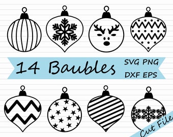 Baubles Outline Svg - Etsy