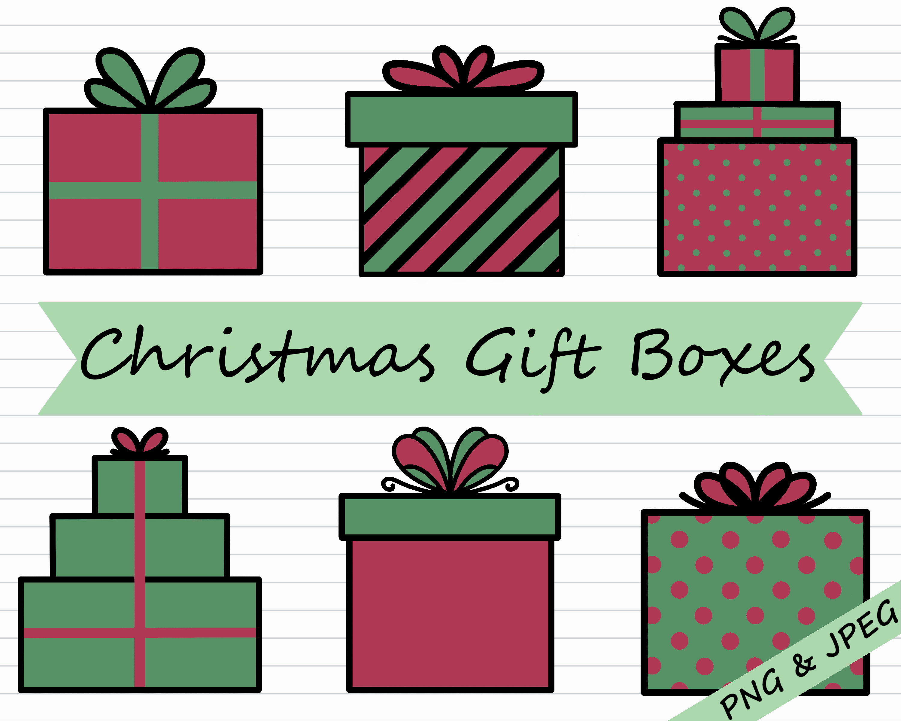Wrapped Christmas Gift Clip Art