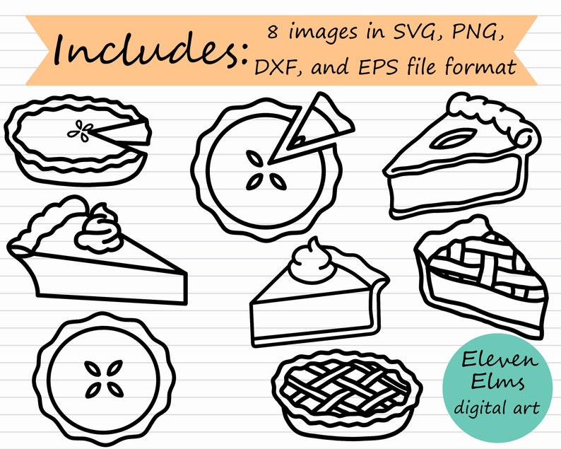 Pie SVG - Pie Slice Clipart, Pumpkin Pie SVG, Thanksgiving Food Cut ...