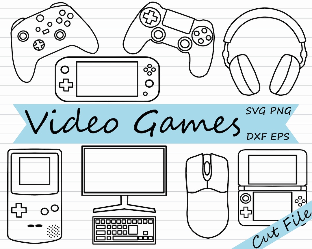 Gamer SVG Bundle - Gaming SVG, Video Game Clipart, Controller DXF ...