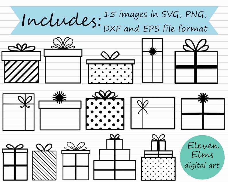 Christmas Gift SVG Present SVG Bundle Gift Box SVG - Etsy