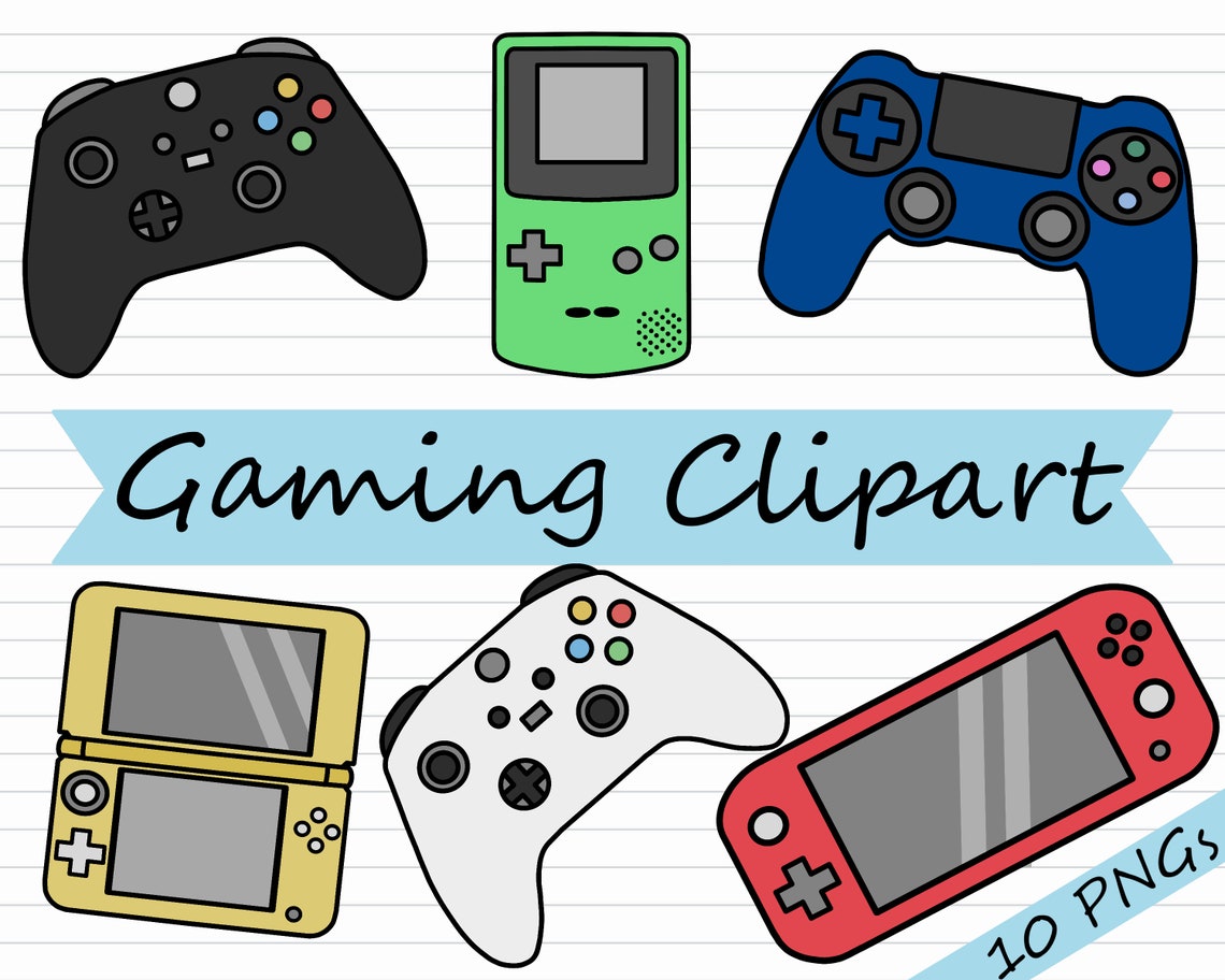 Gaming Clipart Bundle Gamer Clip Art Video Game PNG - Etsy Australia