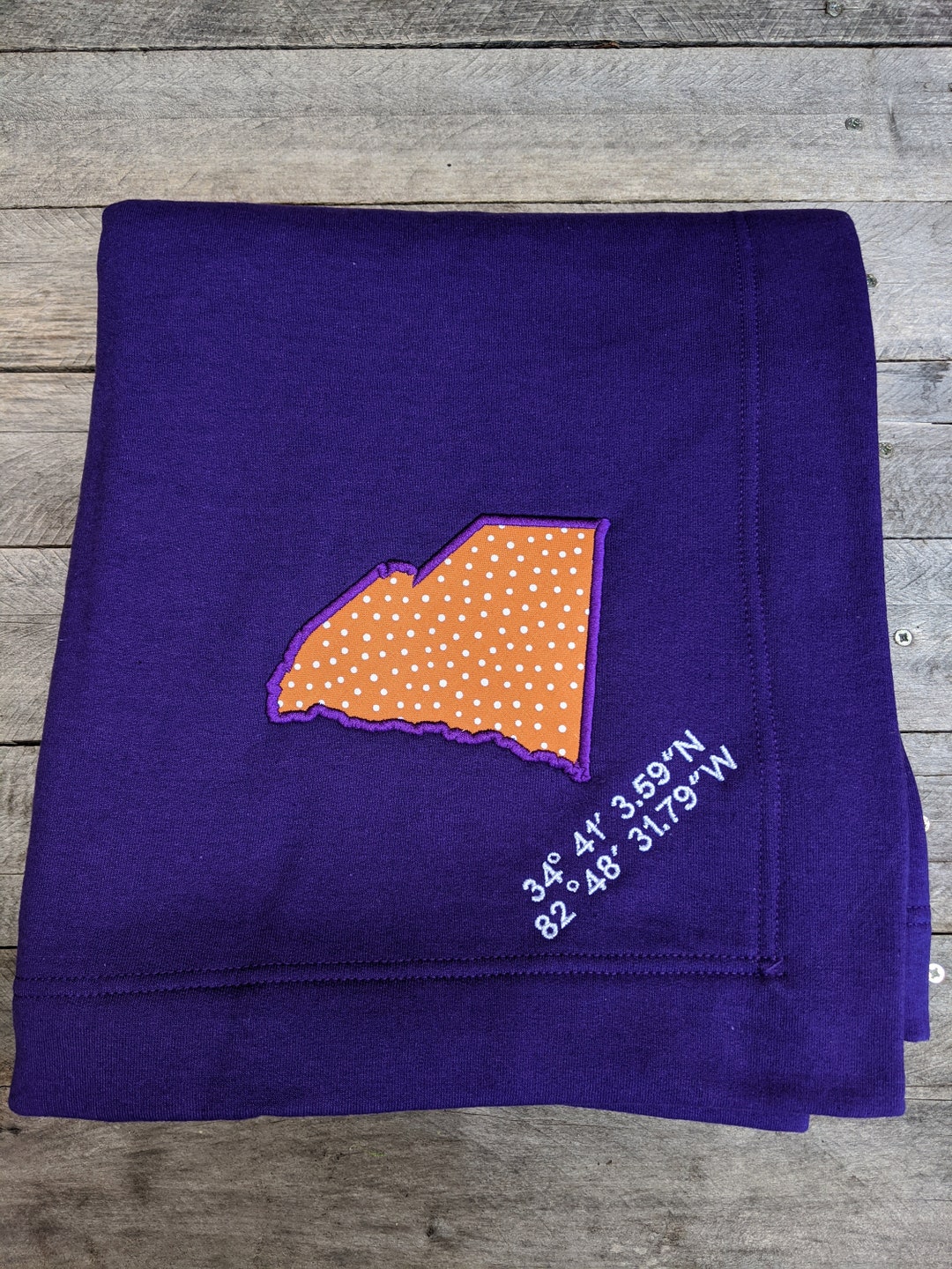 College Town Stadium Blanket (clemson) - Etsy