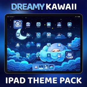 Cute Kawaii Wallpapers, Blue Aesthetic App Icons, Dreamy Kawaii iPad ...