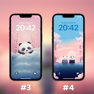 Panda Wallpapers, iPhone Lock Screen, Kawaii Aesthetic, Japanese Art ...