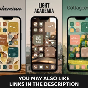 App Icons Beige iPhone Theme Pack Neutral Aesthetic Boho - Etsy