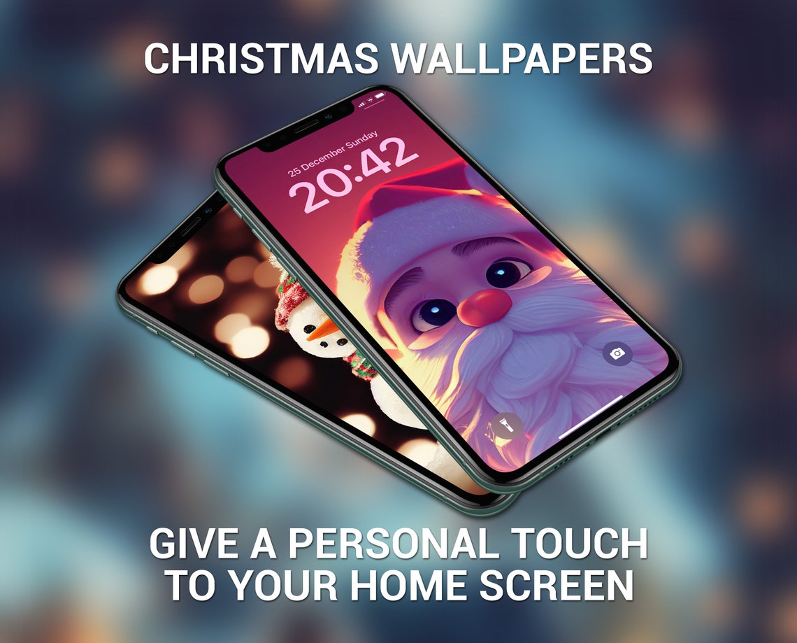 Christmas Wallpapers Iphone Lock Screen Ios 16 Wallpaper - Etsy