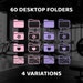 Pink and Black Desktop Folder Icons, Kawaii Aesthetic, Girl Power, Pink ...