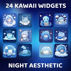 Cute Kawaii Wallpapers, Blue Aesthetic App Icons, Dreamy Kawaii iPad ...