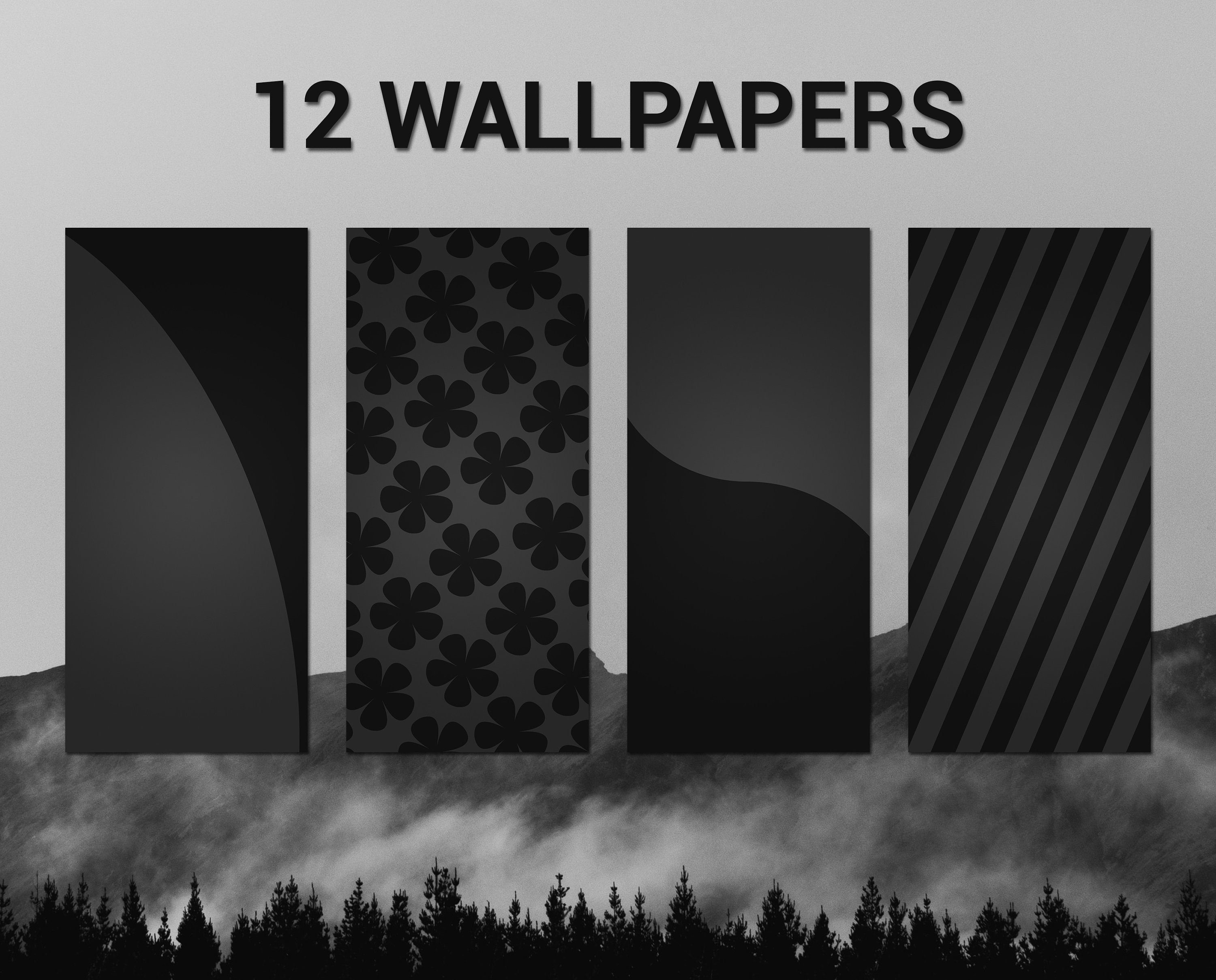 Black and Gray App Icons Iphone Theme Pack Aesthetic App - Etsy