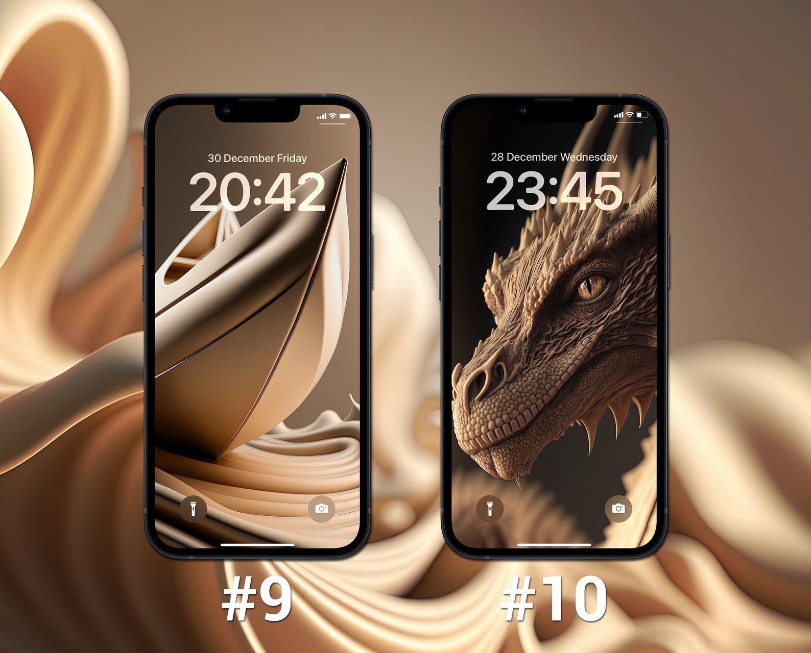 Beige Wallpapers Iphone Lock Screen Ios 16 Wallpaper - Etsy