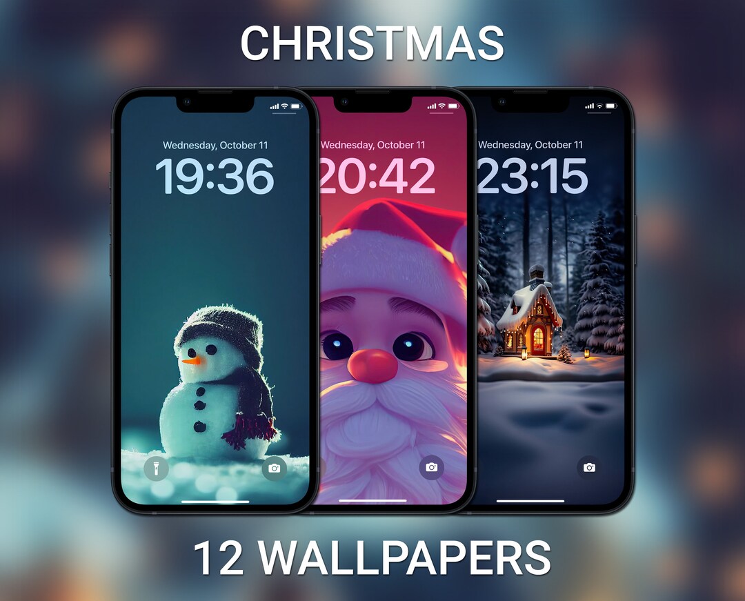 Christmas Wallpapers, iPhone Lock Screen, Ios 17 Wallpaper, Santa Claus ...