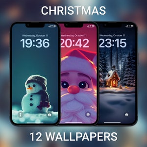 Christmas Wallpapers, iPhone Lock Screen, Ios 17 Wallpaper, Santa Claus ...