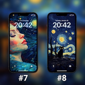 Starry Night Wallpapers, iPhone Lock Screen, Ios 17 Wallpaper, Night ...