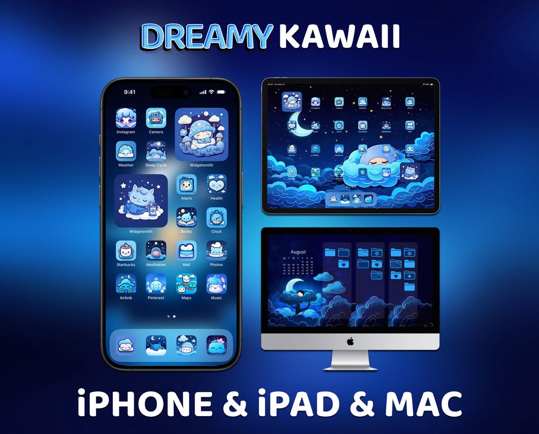 Kawaii Desktop Wallpapers, Cute Calendar, Dreamy Night Desktop ...