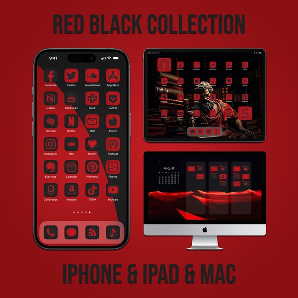 Red Aesthetic Wallpaper - Etsy