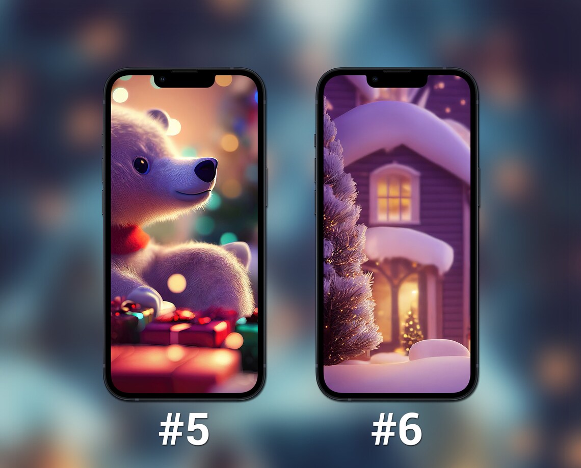 Christmas Wallpapers Iphone Lock Screen Ios 16 Wallpaper - Etsy