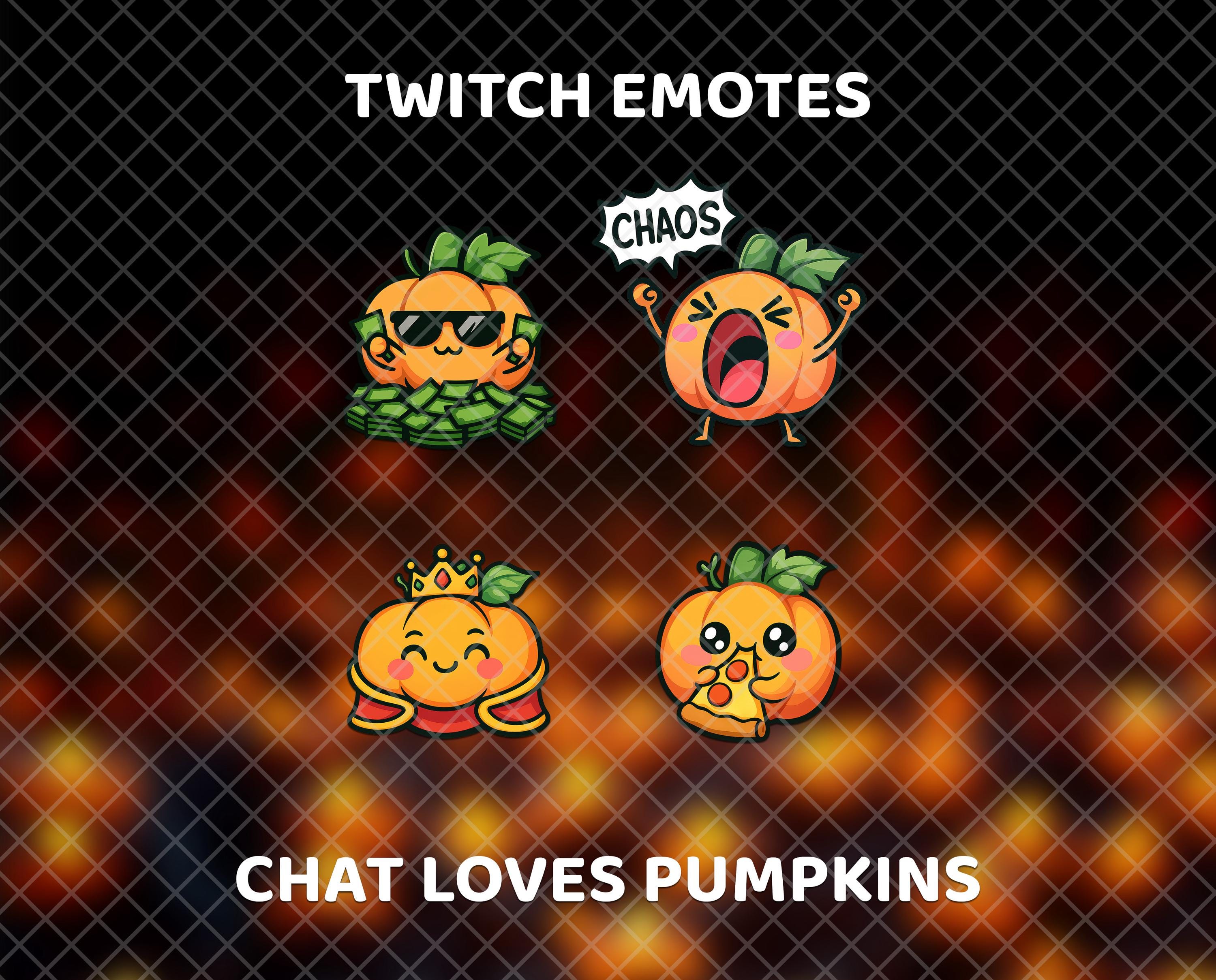 50 Halloween Pumpkin Emotes for Twitch, Discord Sticker Set, Spooky ...