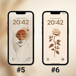 Boho Wallpapers, iPhone Lock Screen, Neutral Aesthetic, Boho Art, Brown ...